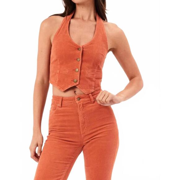 ROLLA'S | Jackets & Coats | New Rollas Halter Corduroy Vest In Rust 68 ...